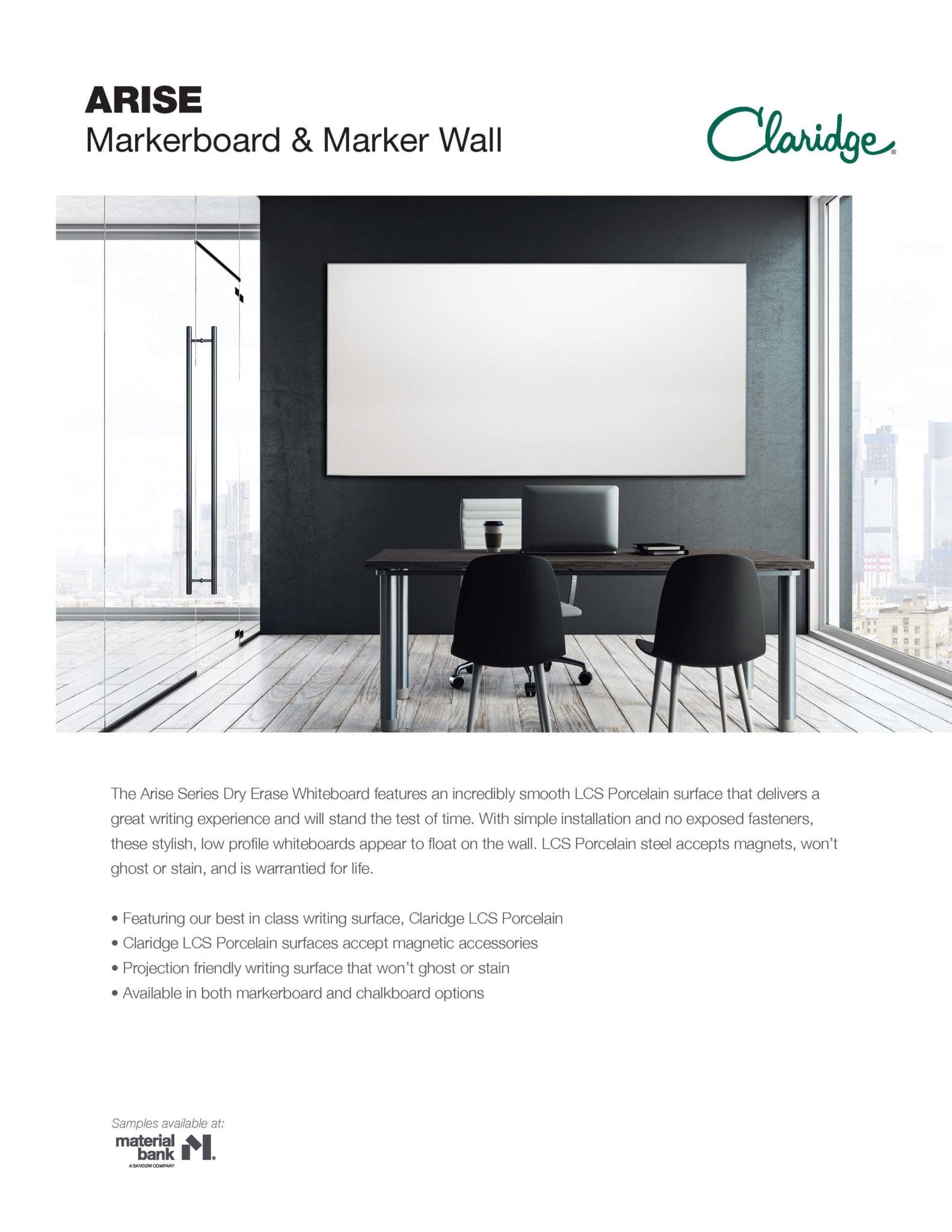 Arise Marker Wall - Claridge Products